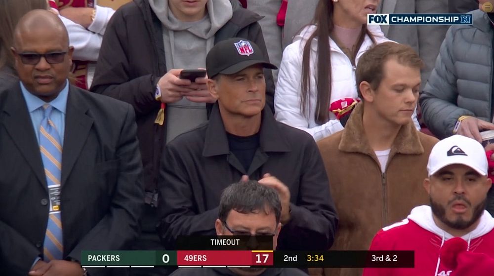Rob Lowe’s Hat At 49ers vs Packers Goes Viral - Game 7