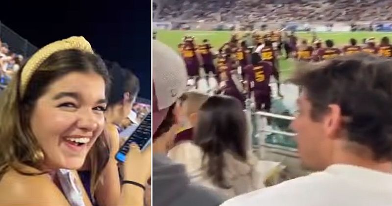 ASU Fan’s Wild Video At College Football Game Goes Viral - Game 7