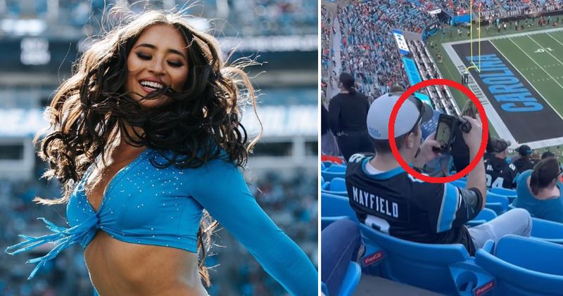 Panthers Fan Caught Taking Provocative Cheerleader Video - Game 7