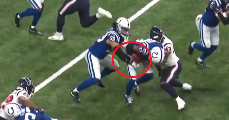 Colts Player Busted Purposely Forcing Teammate To Fumble (Video) - Game 7