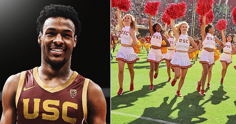 Bronny James Takes Photos With USC Girls At Nevada Game - Game 7