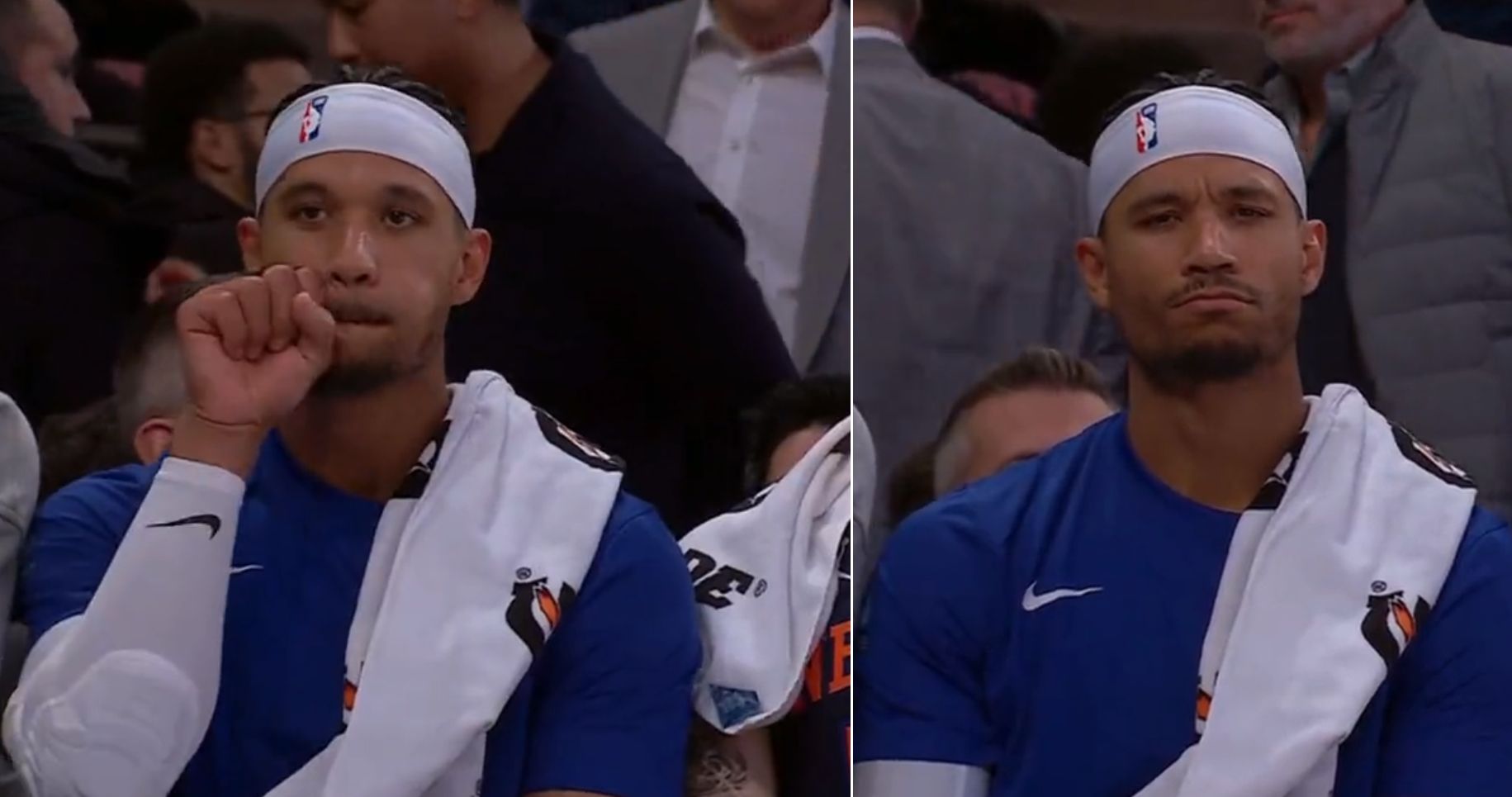 Josh Hart Reacts To Being Busted On Camera During Knicks Game - Game 7