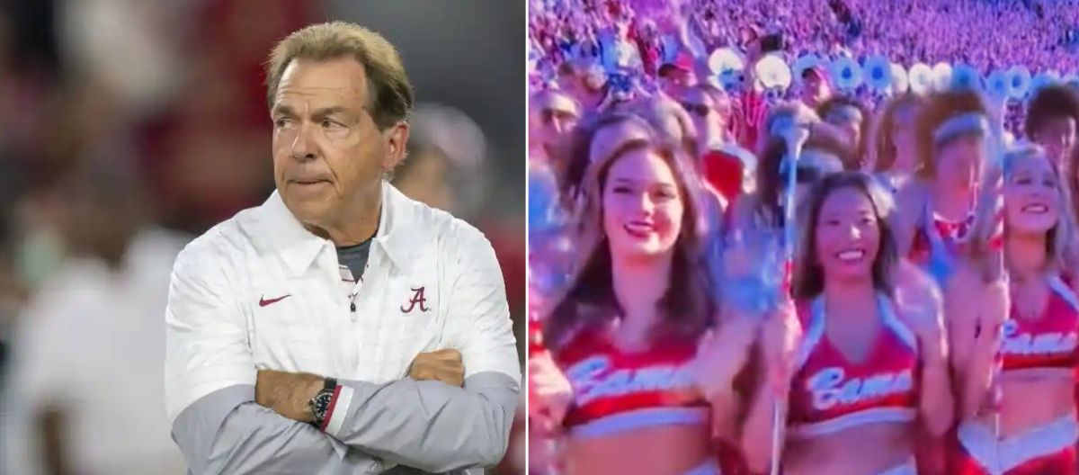 Alabama Cheerleaders Explicit Gesture Goes Viral After Michigan Loss Game 7