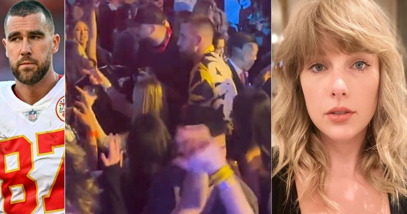 Travis Kelce’s Reaction When Woman Tries To Dance On Him Goes Viral ...