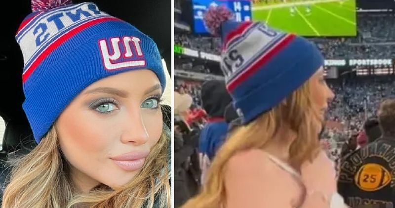 Model Flashes NFL Players During Giants vs Saints Game (Photos) - Game 7
