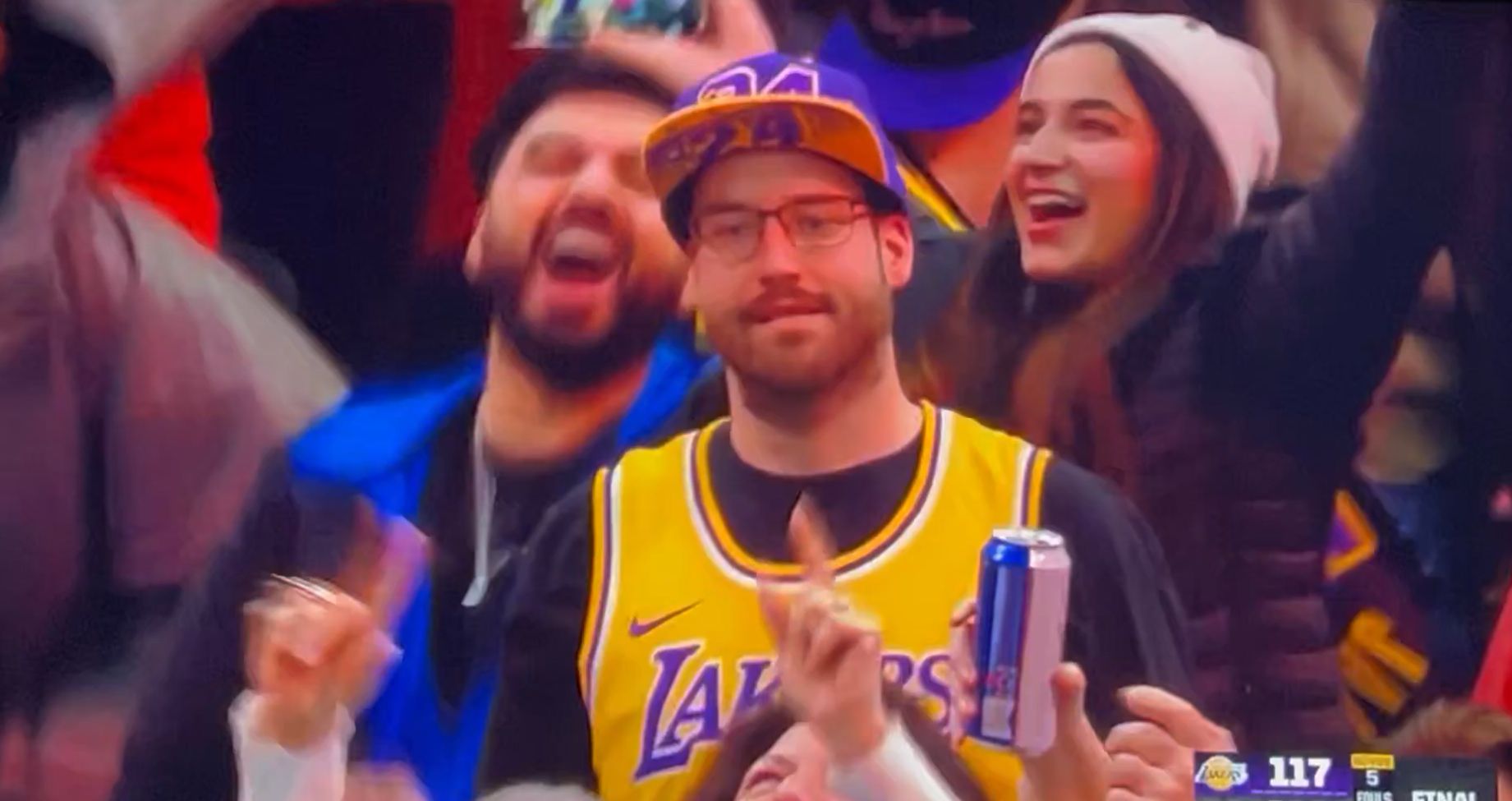 Lakers Fan's Reaction To Bulls Loss Goes Viral - Game 7
