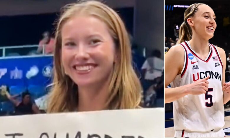 UConn Fan's Paige Bueckers Sign Goes Viral - Game 7