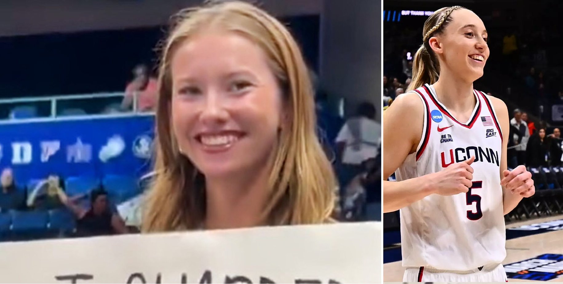UConn Fan's Paige Bueckers Sign Goes Viral - Game 7