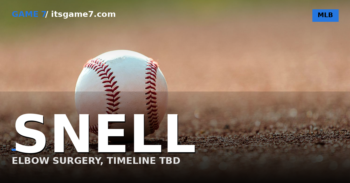 Blake Snell Has Elbow Surgery After One Start: Dodgers Hope He's Back ...