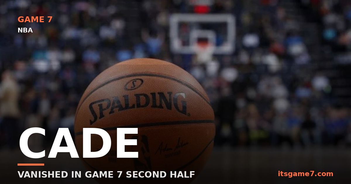 Fans Pile on Cade Cunningham After Pistons Star Vanishes in Game 7 ...