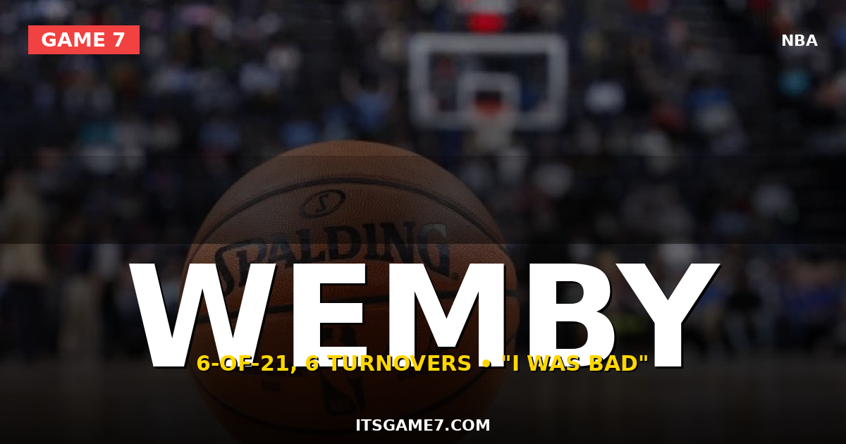 Victor Wembanyama Called Himself "Bad" After NBA Finals Game 1. The ...
